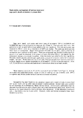 Gum arabic, carrageenan of various types and sago palm starch as ...