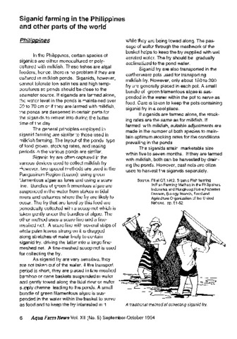 Siganid farming in the Philippines and other part of the world