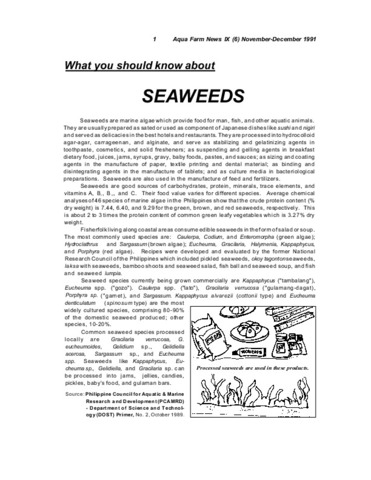 What you should know about seaweeds