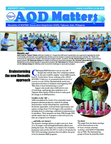 AQD Matters 2011 August