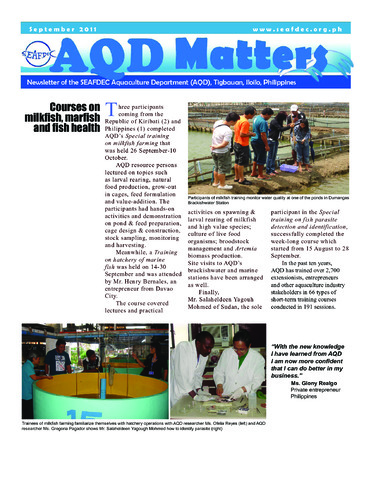 AQD Matters 2011 September