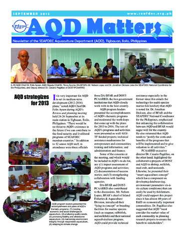 AQD Matters 2012 September