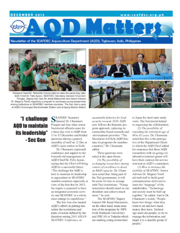 AQD Matters 2012 December