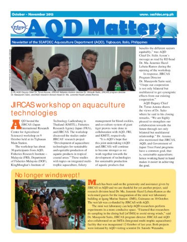 AQD Matters 2013 October - November