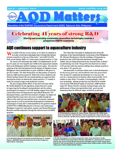 AQD Matters 2014 July - August