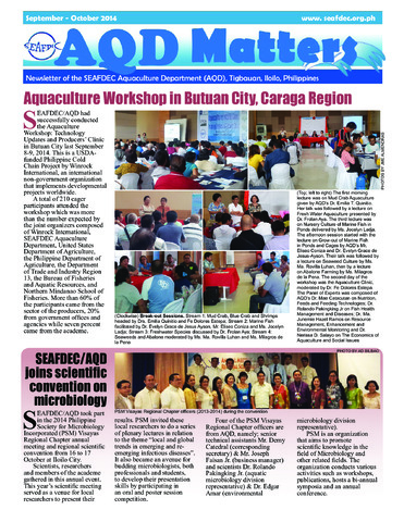 AQD Matters 2014 September - October