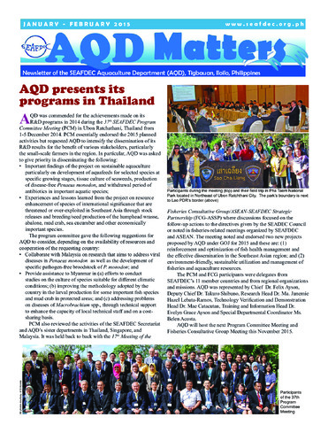 AQD Matters 2015 January - February