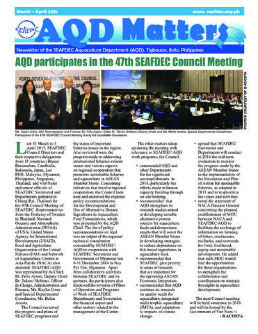 AQD Matters 2015 March - April