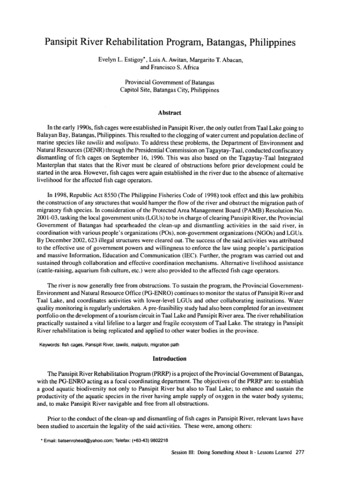 Pansipit river rehabilitation program, Batangas, Philippines