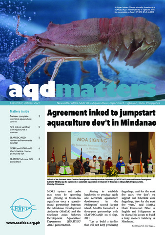 AQD Matters 2021 September - October