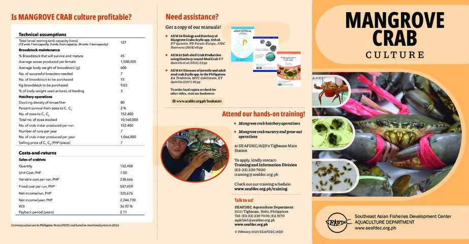 Mangrove crab culture