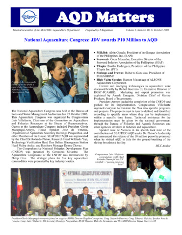 AQD Matters 2005 October