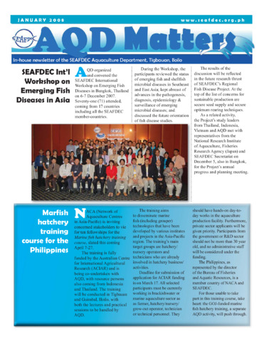AQD Matters 2008 January